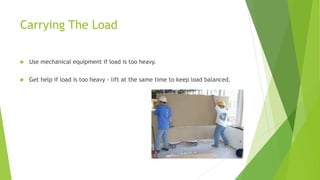 Lifting and Handling Procedures | PPTX