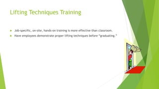 Lifting and Handling Procedures | PPTX