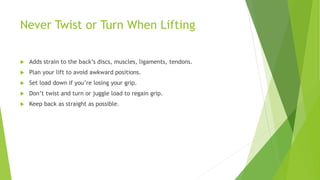 Lifting and Handling Procedures | PPTX