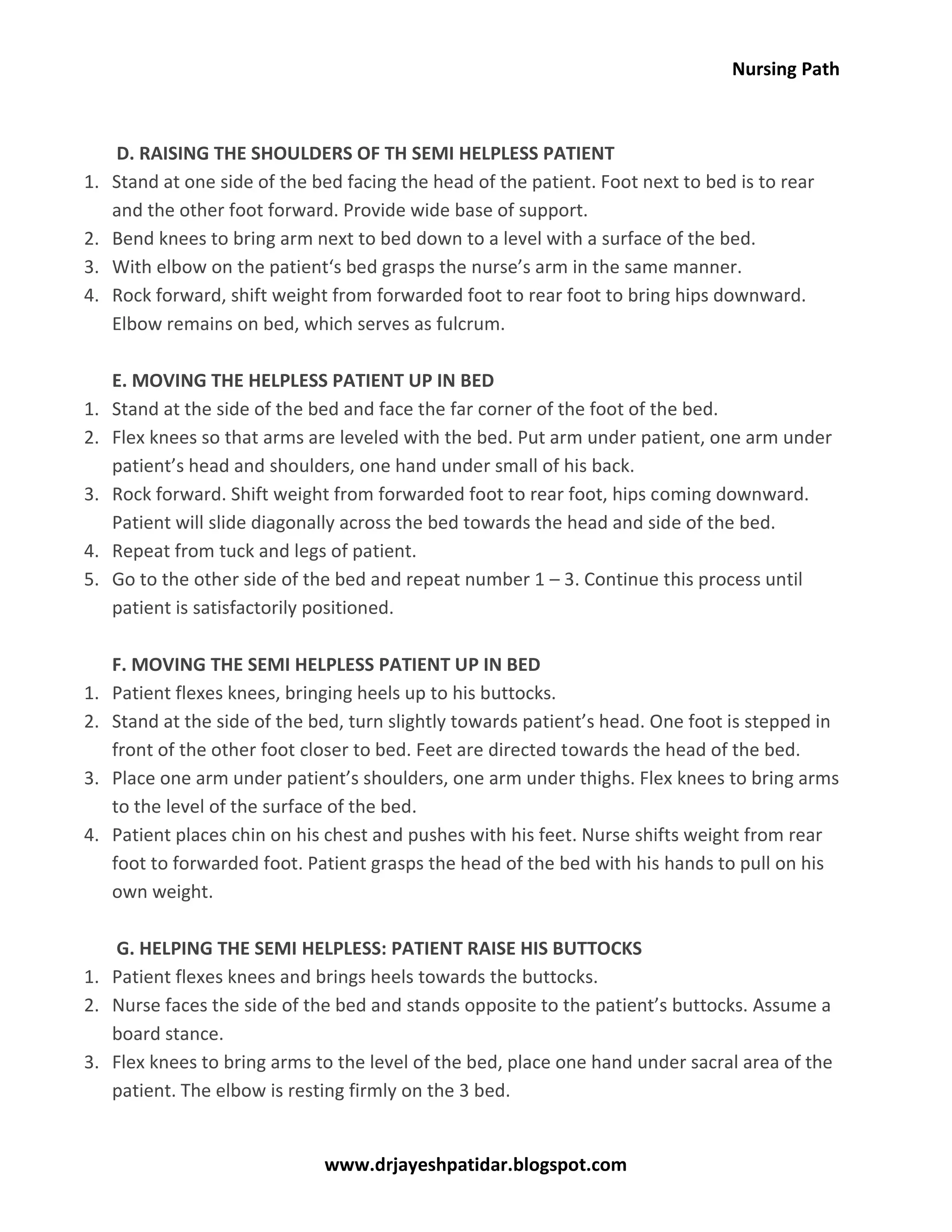 Lifting and moving patient from bed | PDF