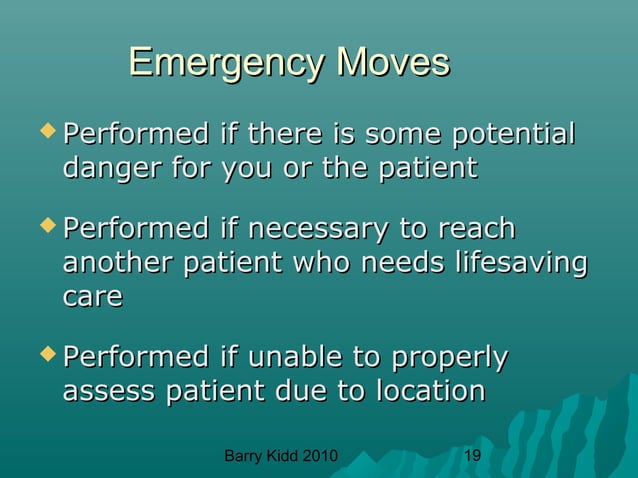 Lifting and moving patients | PPT | First Aid | Injuries