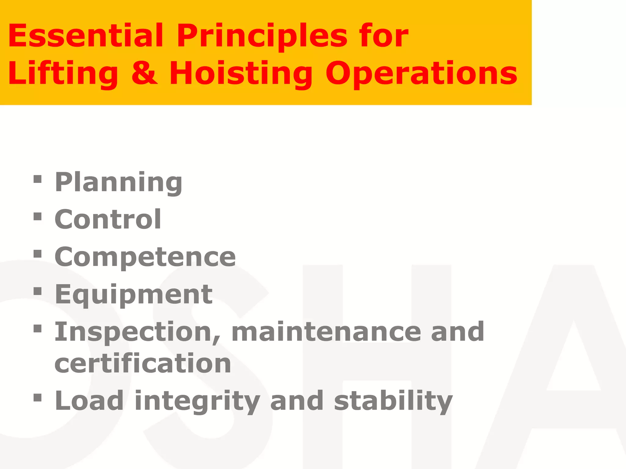 Lifting Equipment | ODP