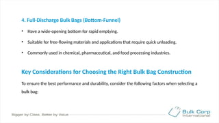 Lifting, Filling & Discharge Exploring Bulk Bag Construction for Safe ...