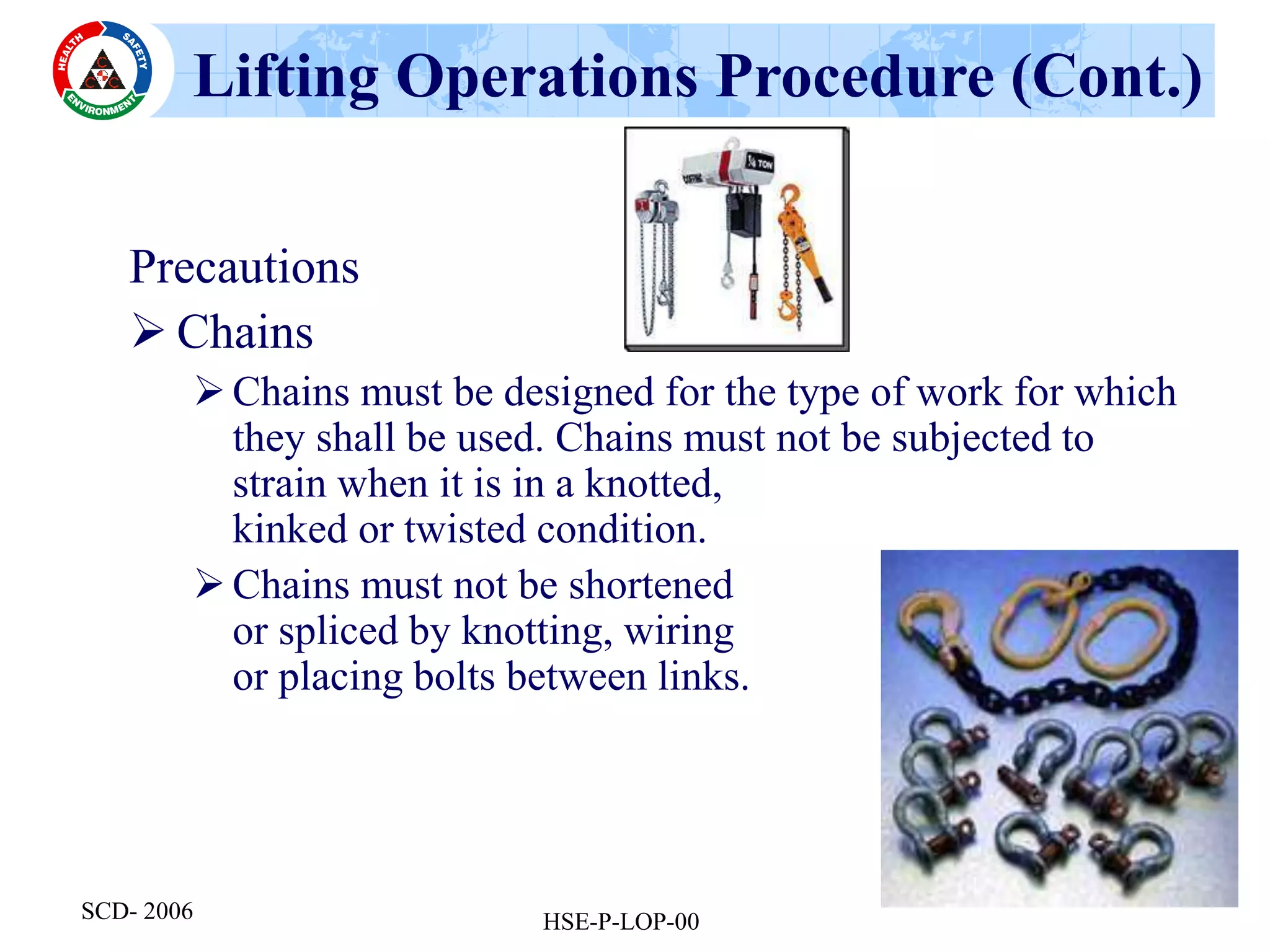 Lifting Operation.ppt | Civil Engineering Industry | Industries