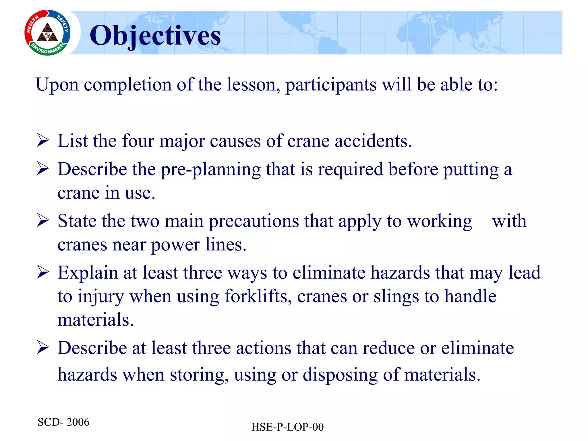 Lifting Operation.ppt | Civil Engineering Industry | Industries