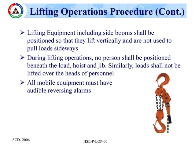 Lifting Operation.ppt | Civil Engineering Industry | Industries