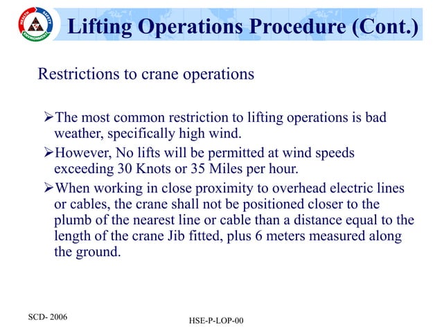 Lifting Operation.ppt | Civil Engineering Industry | Industries