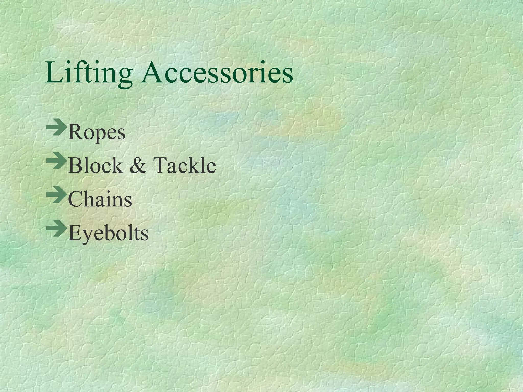 Lifting Operations and lifting appliance | PPT