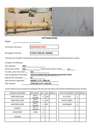 Lifting Plan | Lifting Plan for Different Process Equipment | Gaurav ...