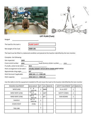Lifting Plan | Lifting Plan for Different Process Equipment | Gaurav ...