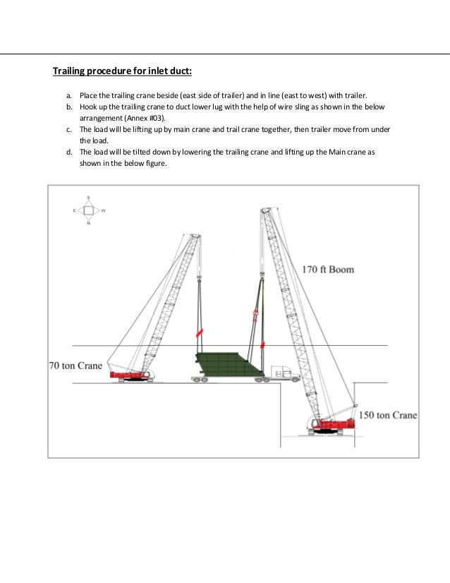 Lifting plan for bypass stack installation