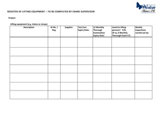 Lifting plan | PDF