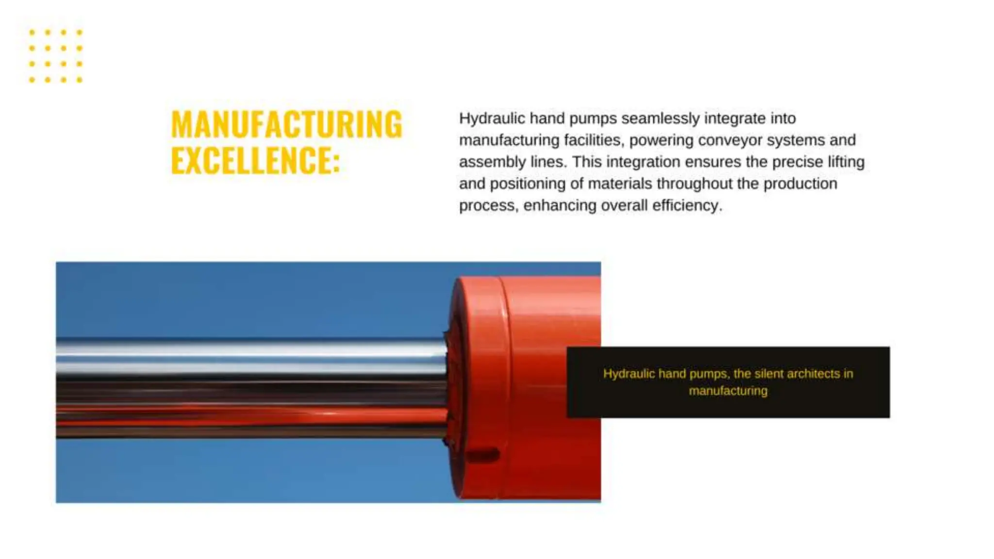 Lifting Power Hydraulic Hand Pumps in Material Handling Excellence.pptx