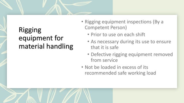 Lifting & Rigging Safety.pptx | Weightlifting | Sports