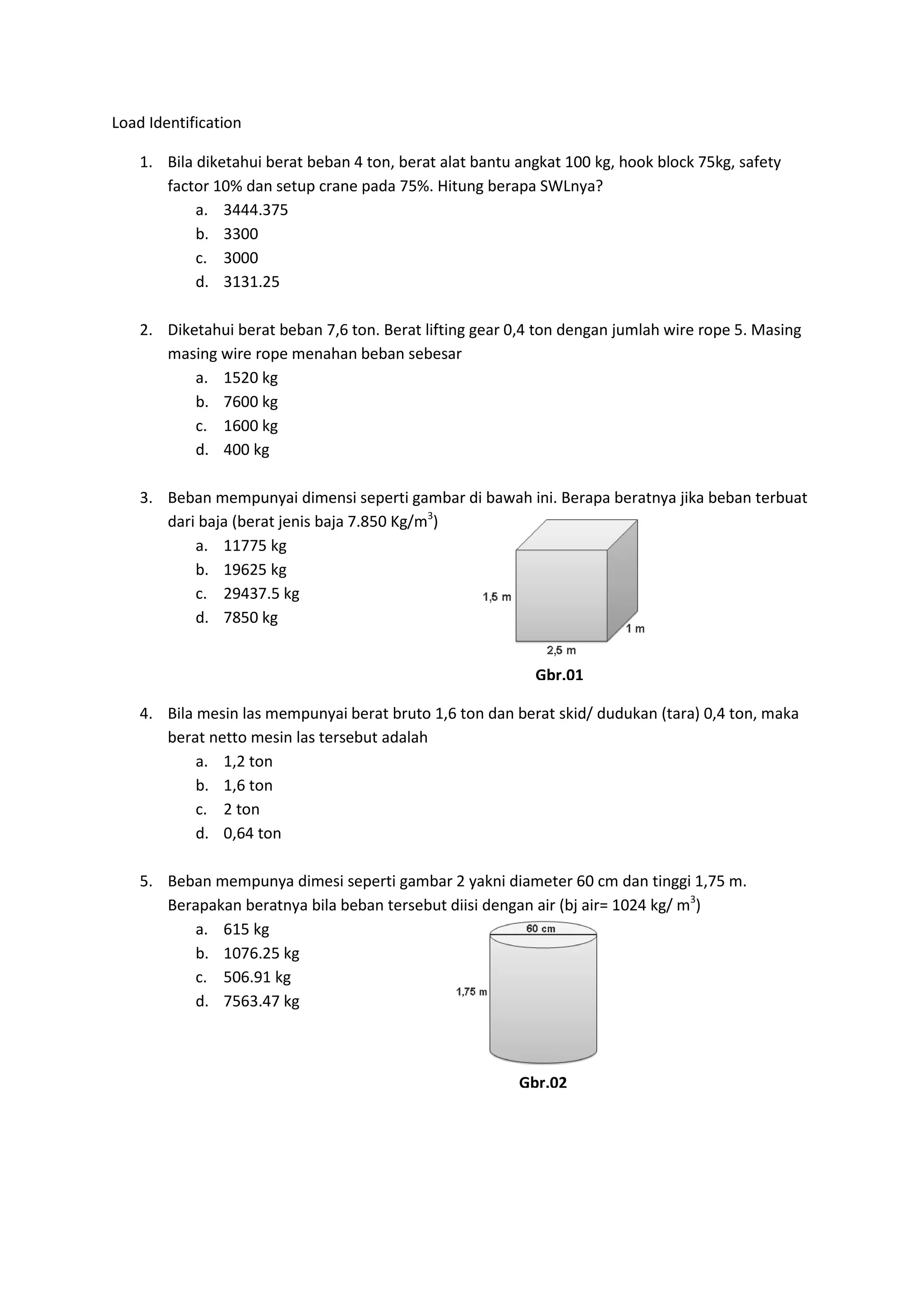 Lifting rigging test | PDF