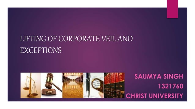 Lifting the Corporate Veil | PPTX