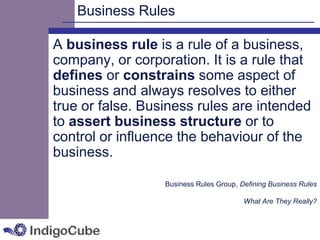 Lifting the lid on Business Rules - Robin Grace | PDF