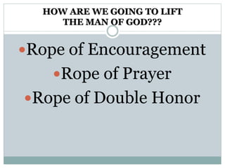 Lifting the man of God | PPTX