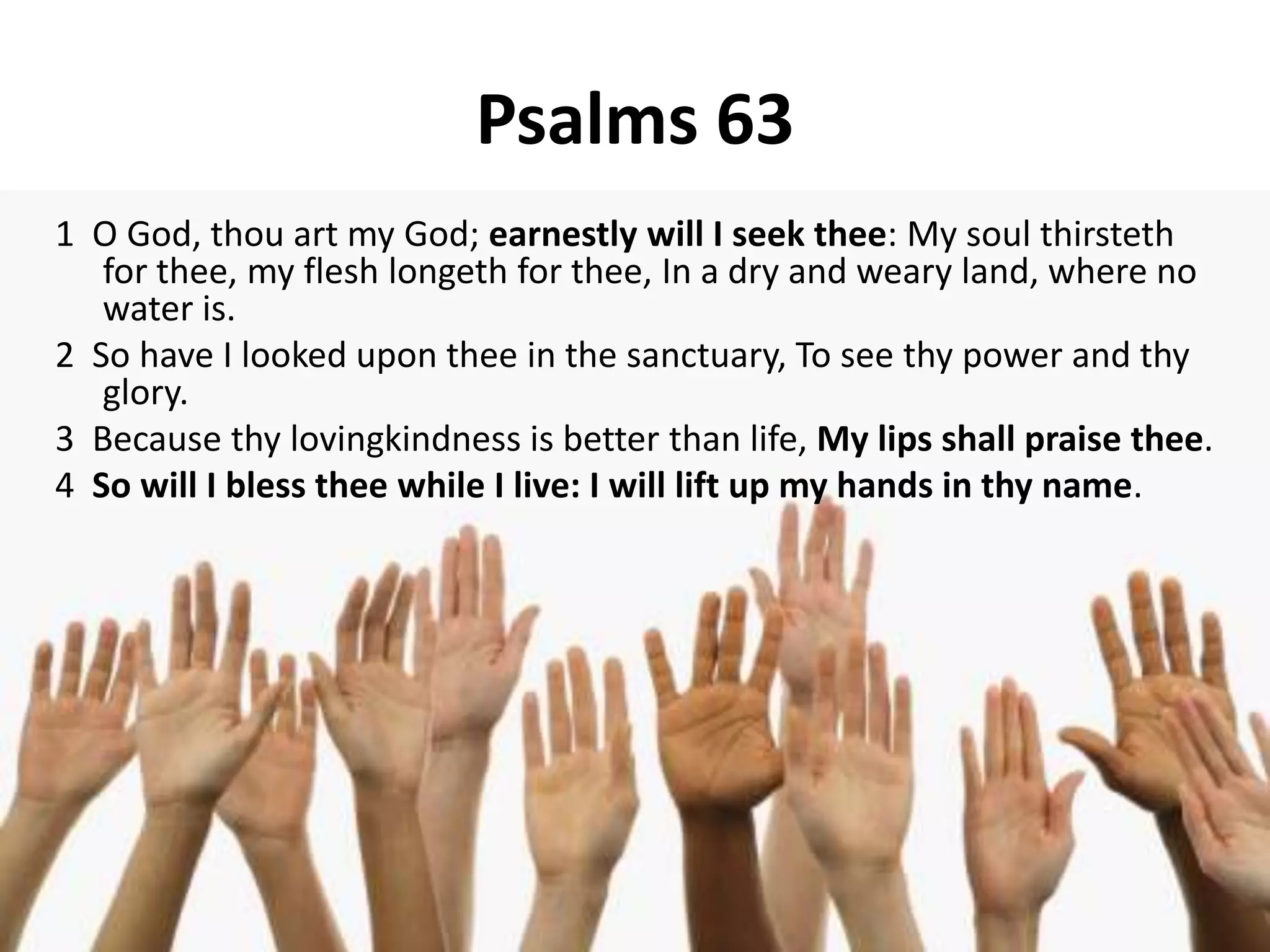 Lifting up holy hands | PPTX