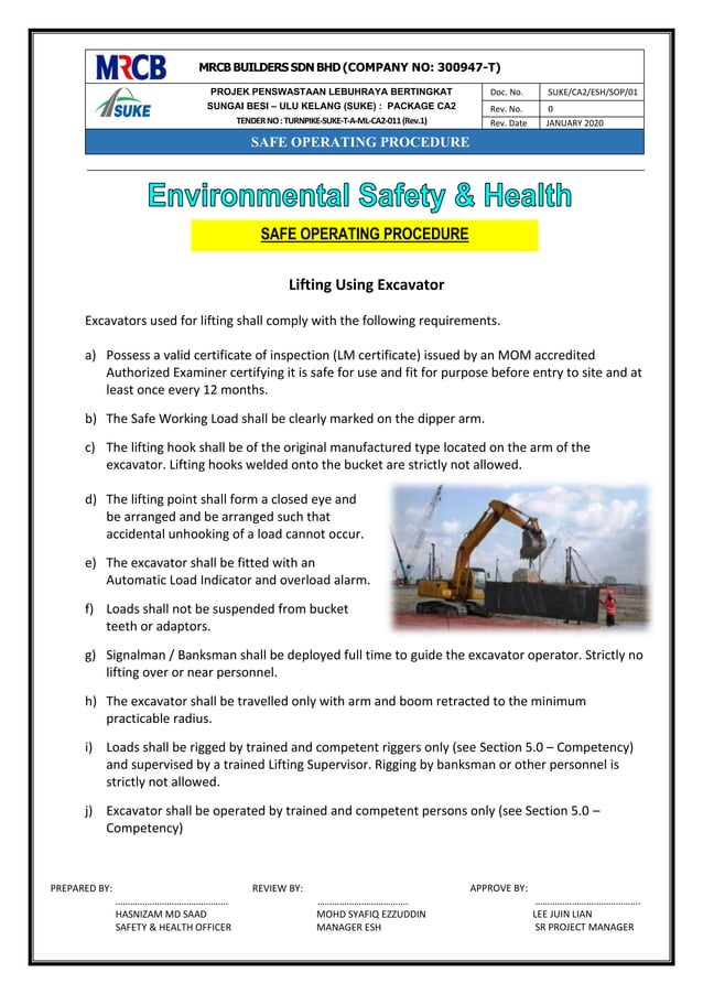 Lifting using excavator | PDF