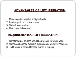 Lift irrigation | PPT