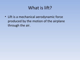 Lift of a wing | PPT