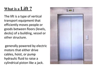 Lifts | PPTX