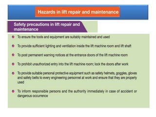 Lift Maintenance Safety | PPTX
