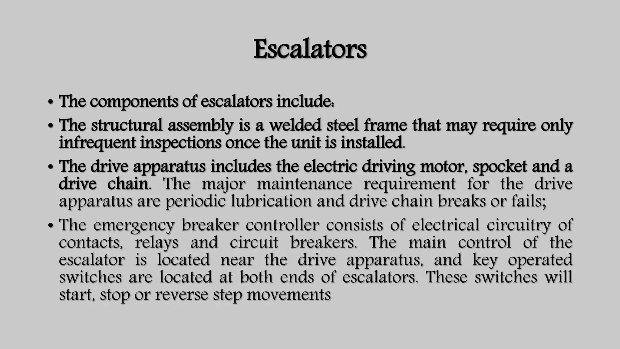 Lifts & Escalators | PPTX