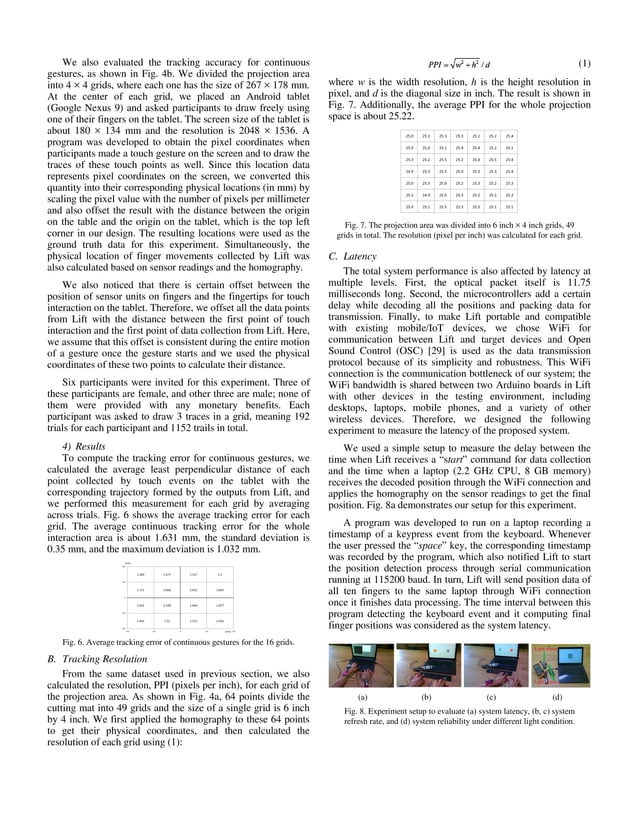 Lift using projected coded light for finger tracking and device ...