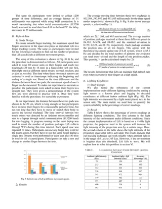 Lift using projected coded light for finger tracking and device ...