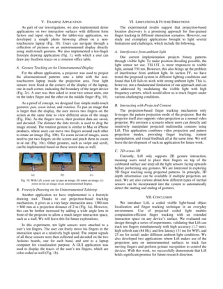 Lift using projected coded light for finger tracking and device ...