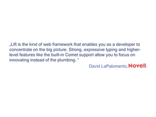 Lift web framework | PPTX