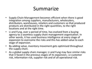 Business Expansion and Risk Analysis of Li and Fung | PPT