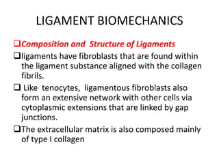 Ligament BIOMECHANICS | PPTX