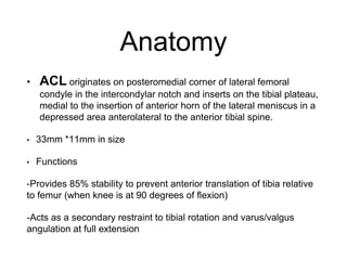 Ligament injury to knee: ACL | PPTX