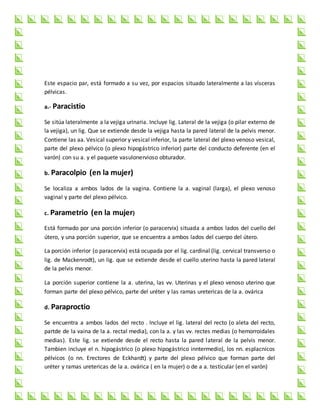 LIGAMENTOS DE LA PELVIS ESPACIO PELVISSUBPERITONEAL PERINE | DOCX