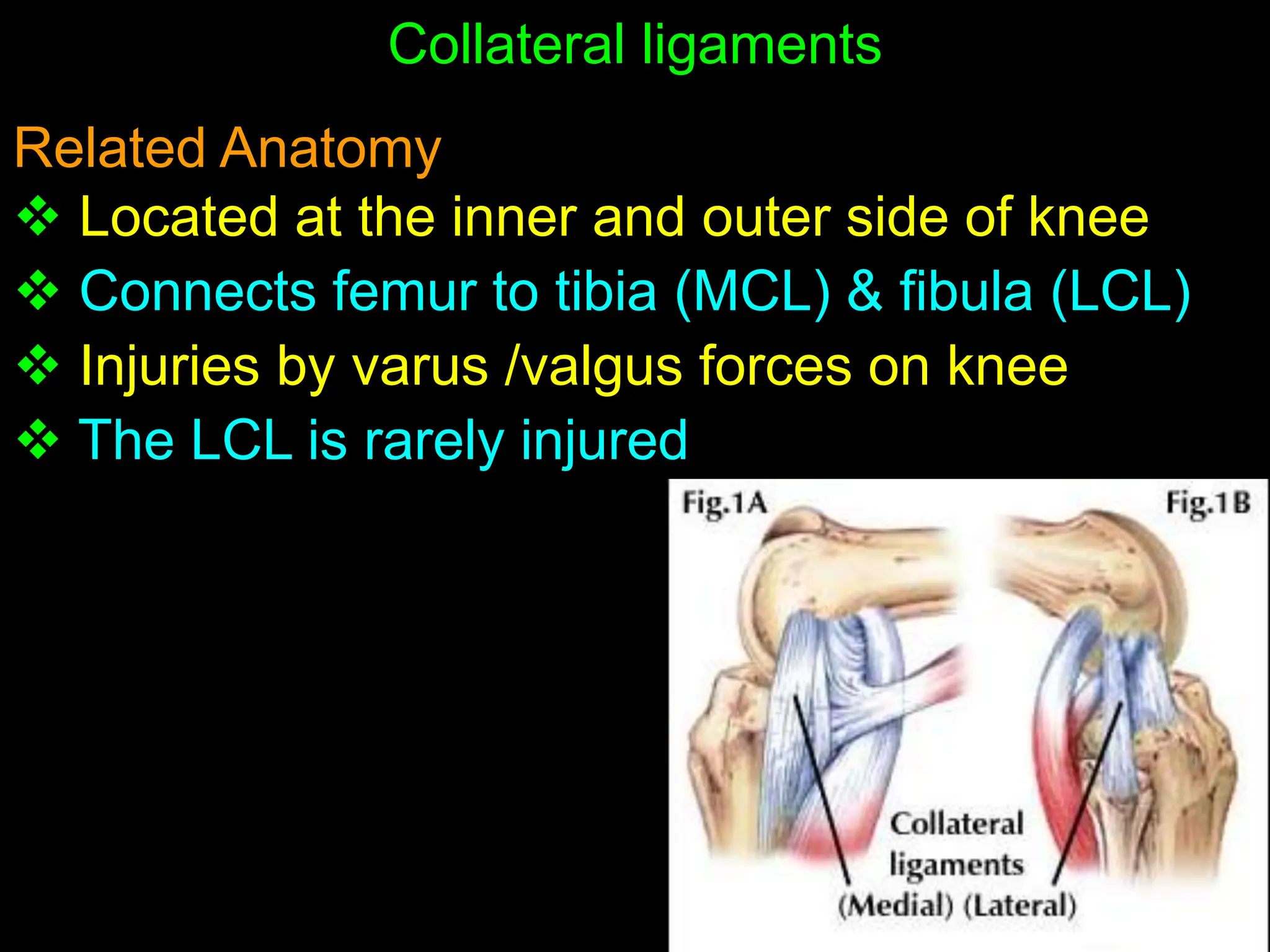 Slide for ligament injury, good for quick reference | PPT