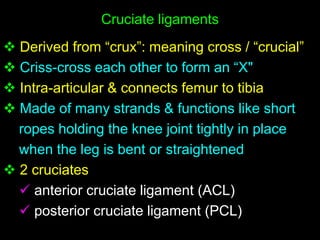Slide for ligament injury, good for quick reference | PPT