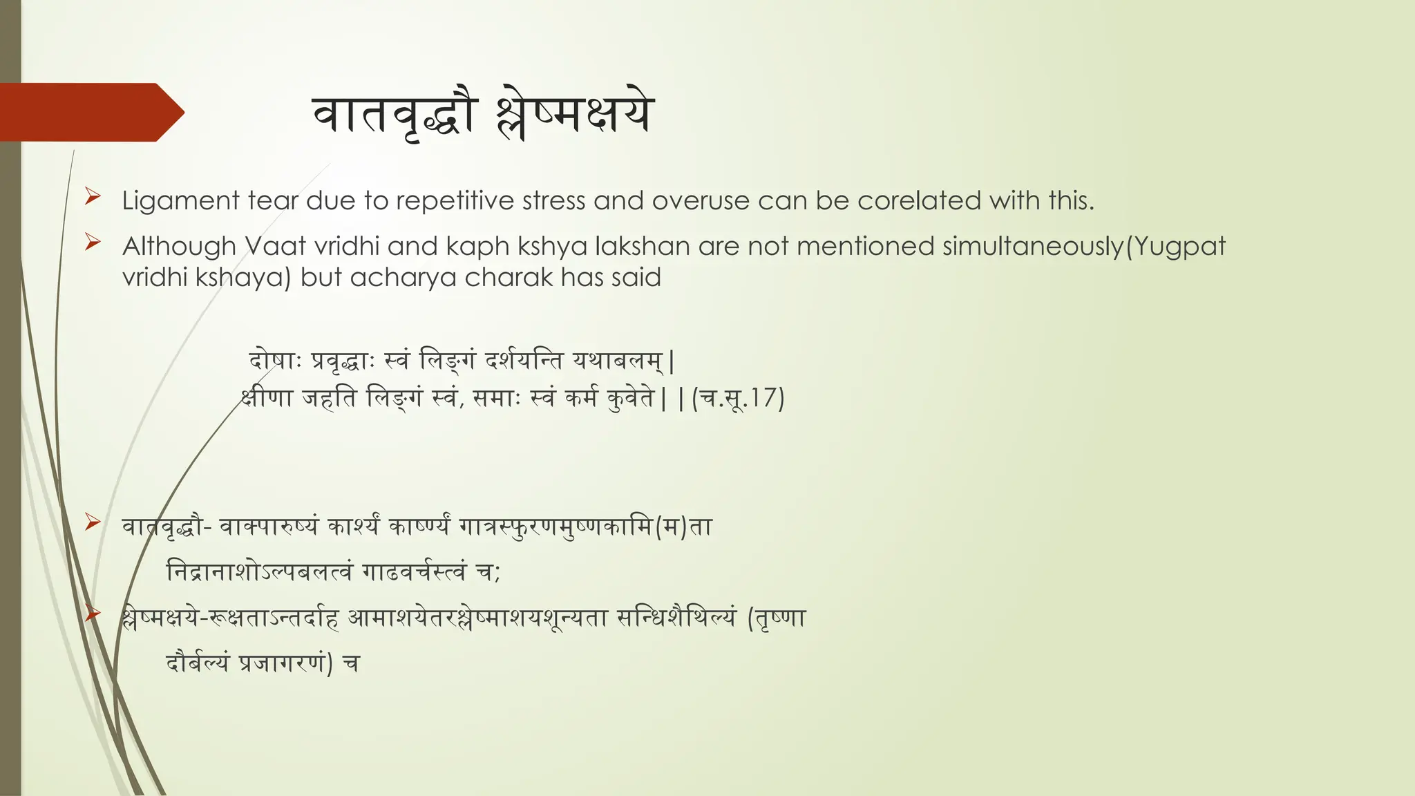 management Ligament tear(knee) ayurveda.pptx