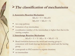 Ligand substitution reactions | PPT