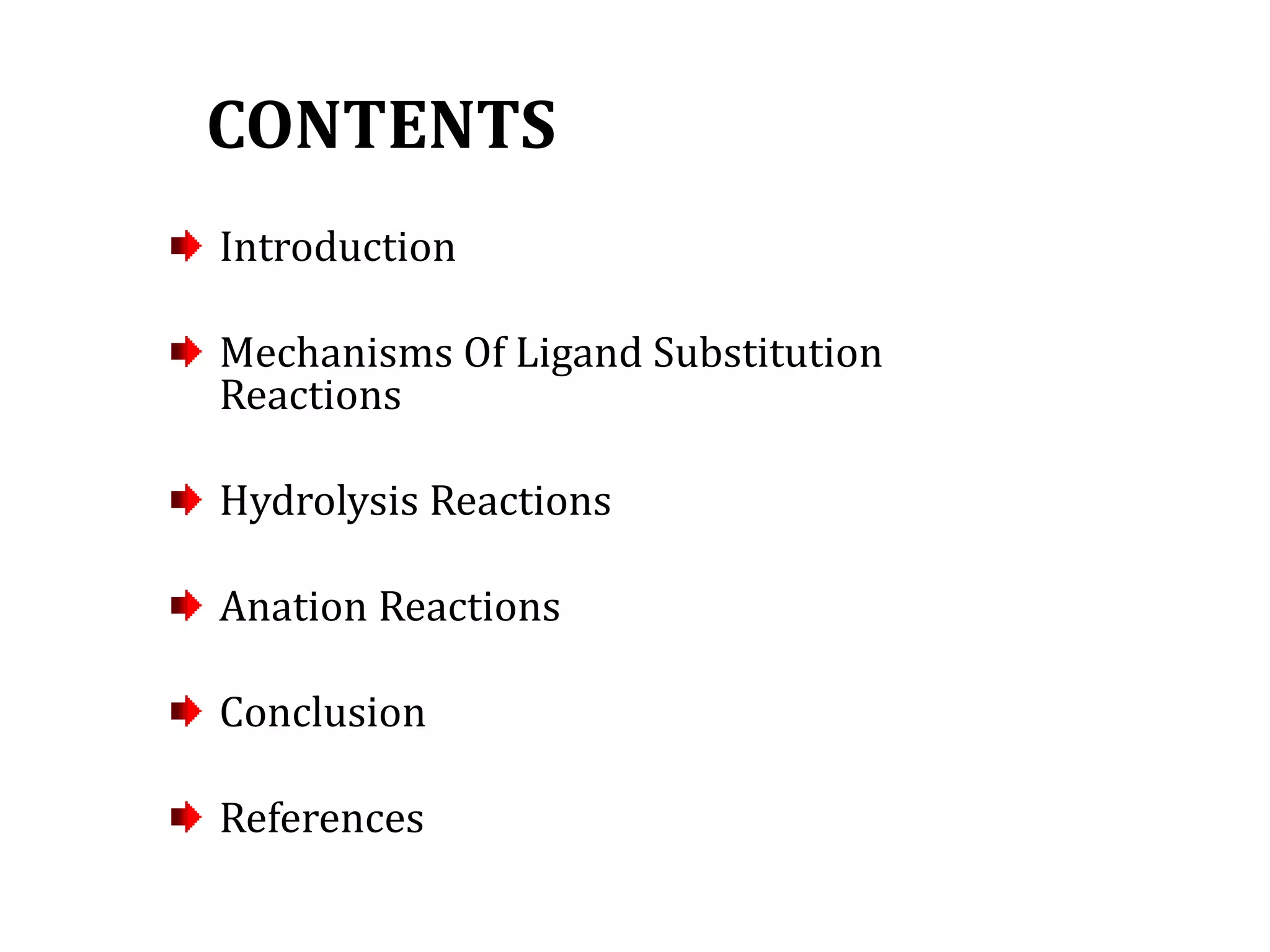 Ligand substitution reactions | PPTX