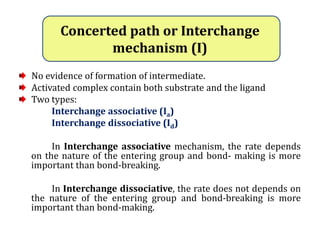 Ligand substitution reactions | PPTX