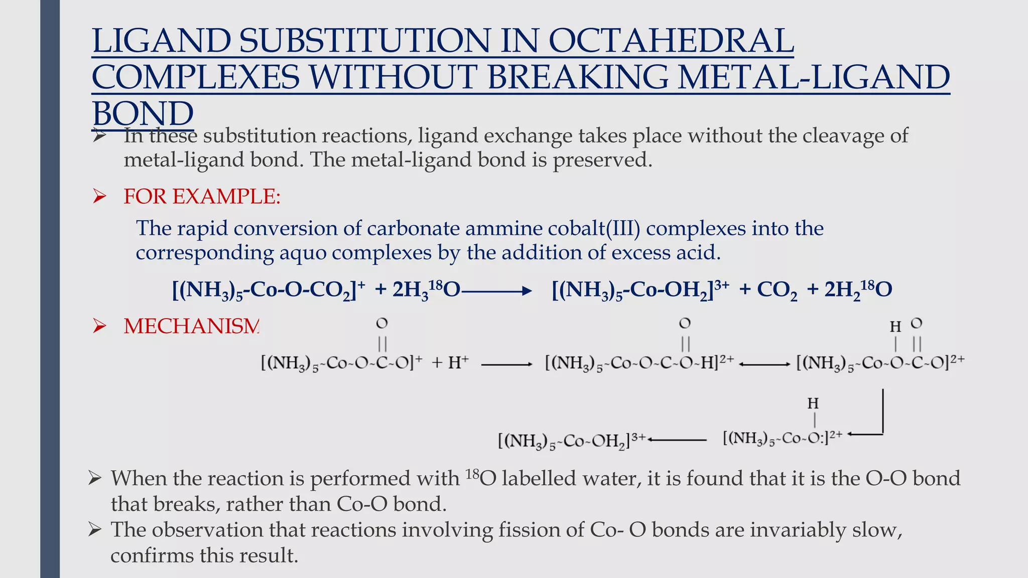 Ligand substitution reactions | PPTX