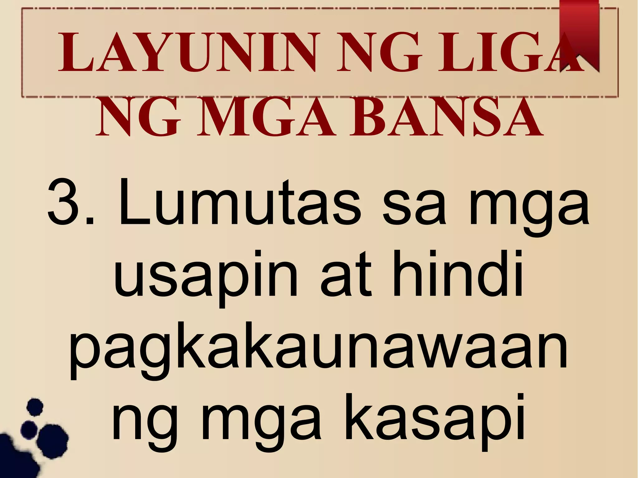 Liga ng mga bansa | PPT