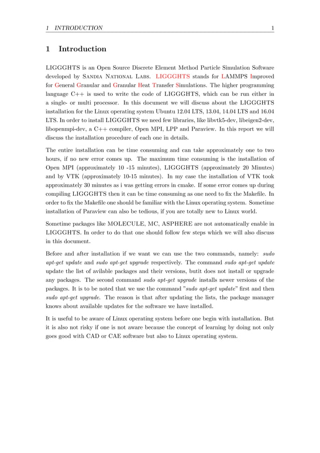 LIGGGHTS installation-guide | PDF