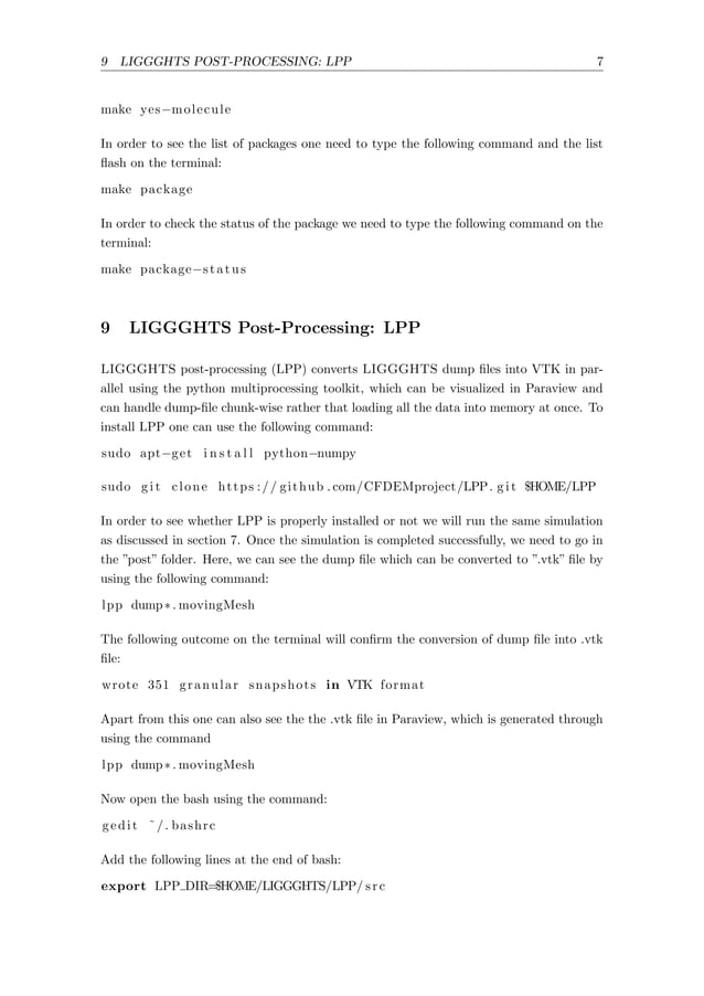 LIGGGHTS installation-guide | PDF