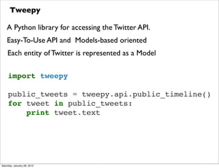 PyFoursquare: Python Library for Foursquare | PDF