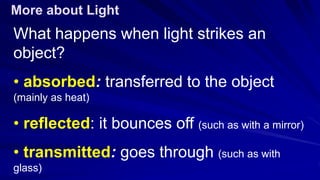 Physics 7 - Light (characteristics, properties, kinds and types of ...