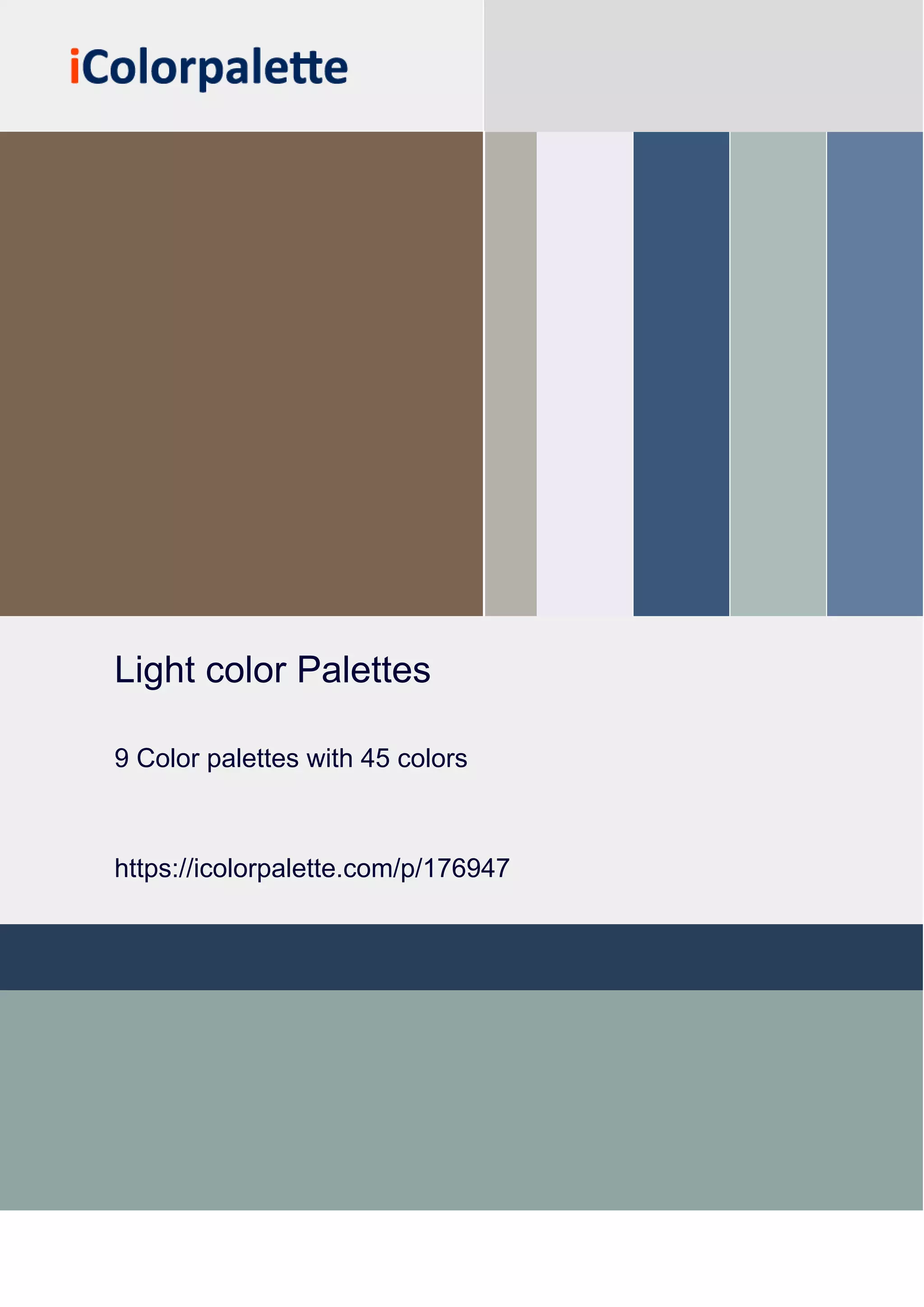 Light color palettes | PDF